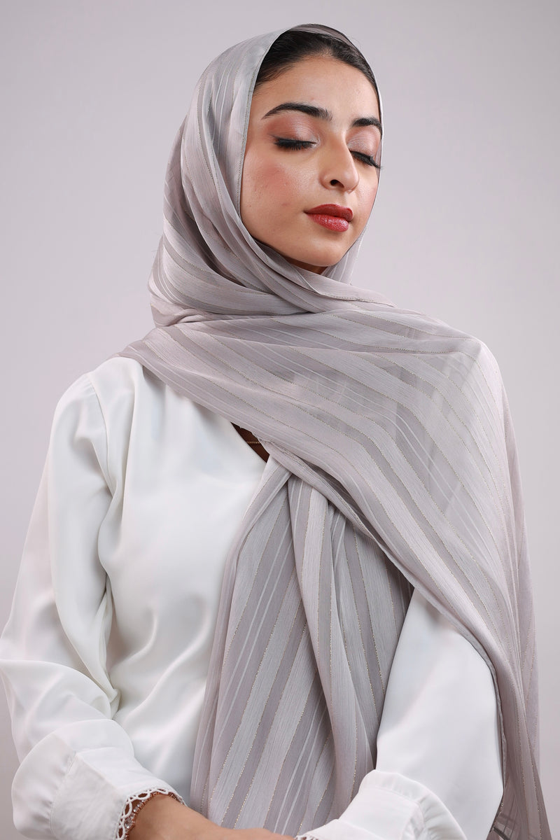 Opulence - Silver Grey – Hijab Heaven Co