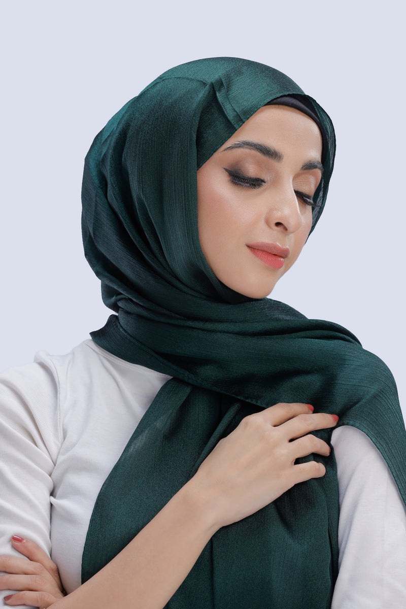 Metallic Chiffon - Emerald – Hijab Heaven Co