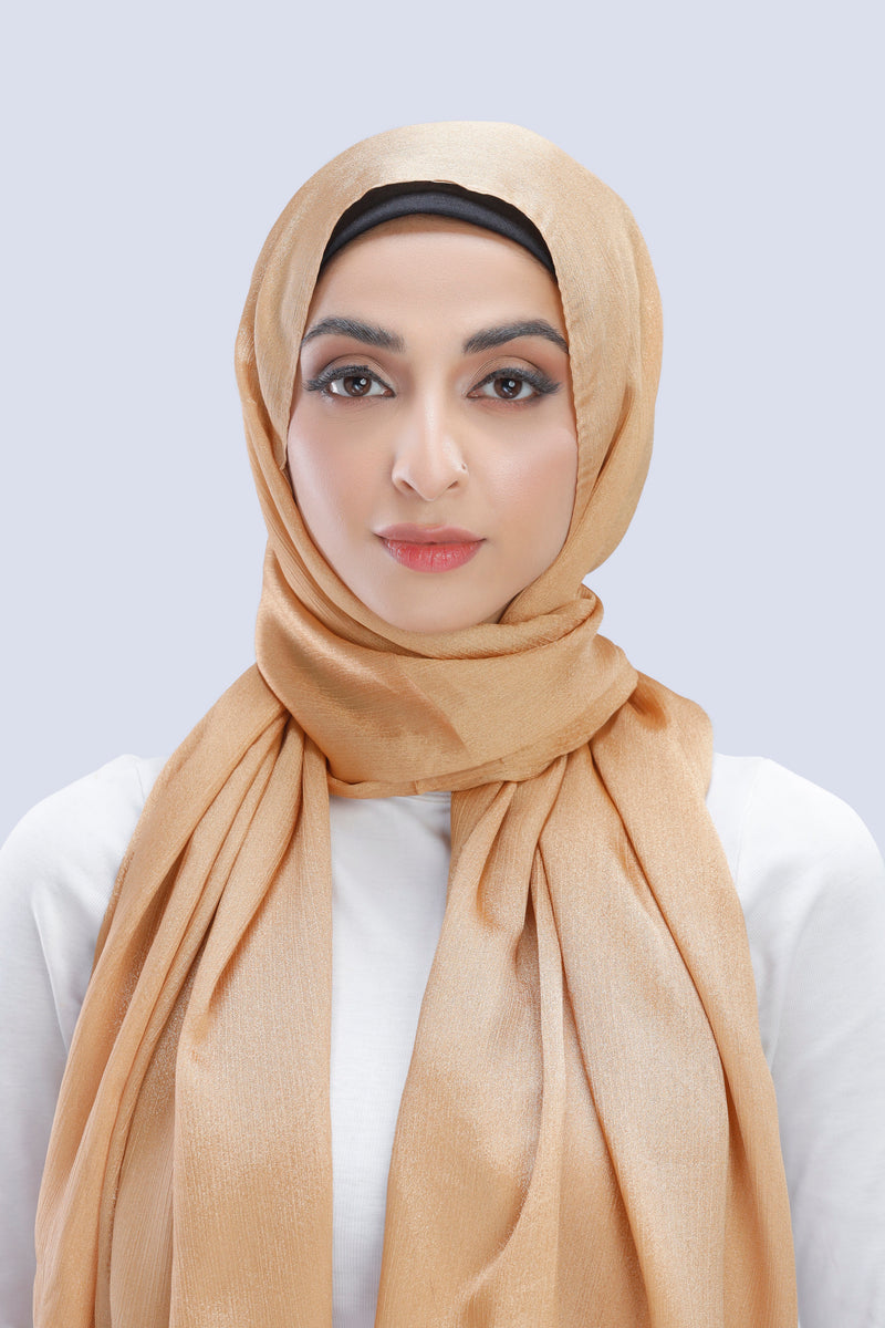 Metallic Chiffon - Honey Gold – Hijab Heaven Co