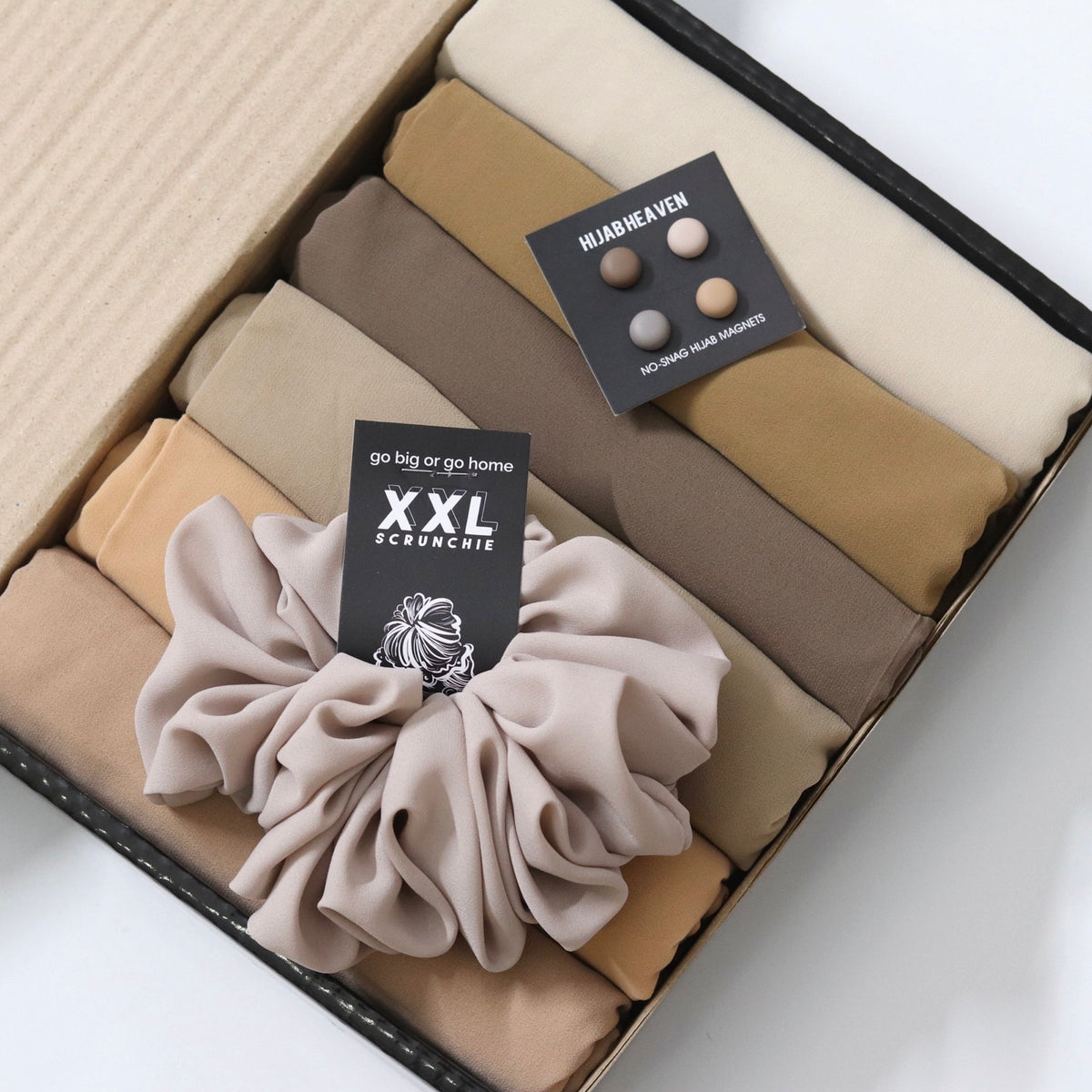 Premium Georgette Hijab Box - Neutral Dreams – Hijab Heaven Co